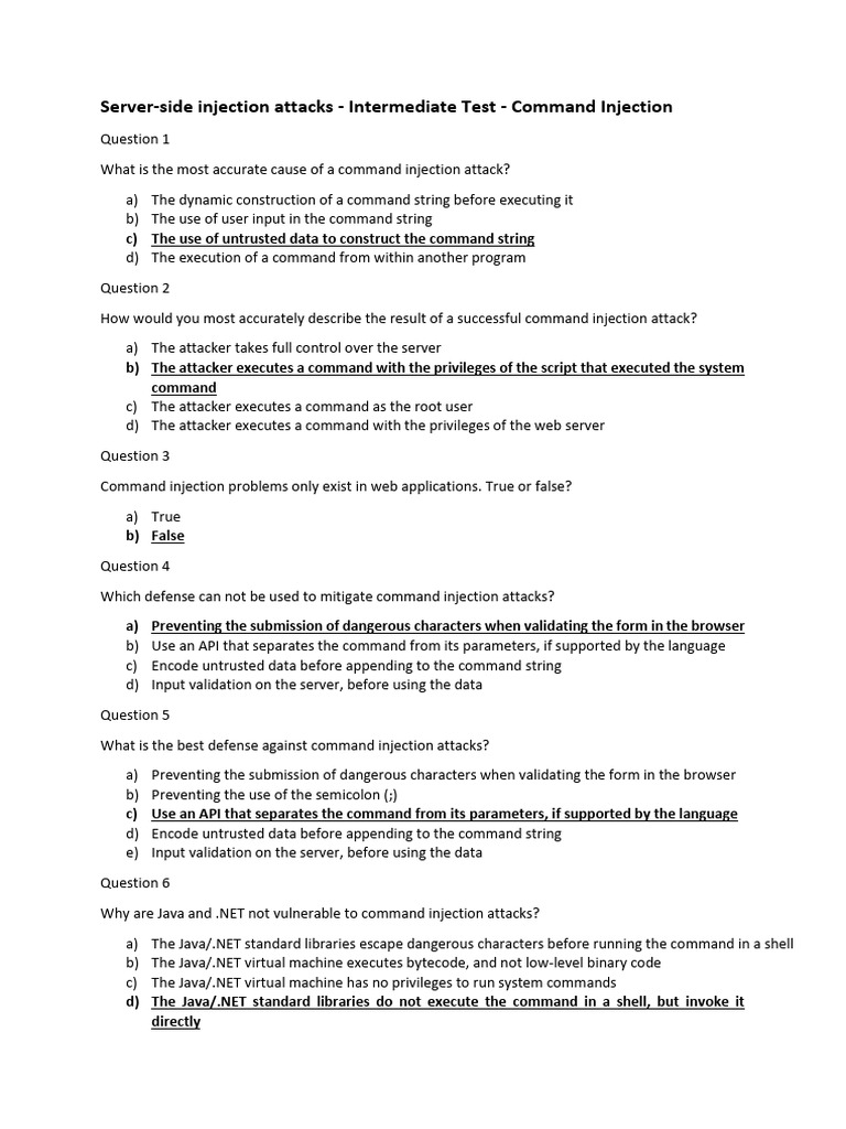 QCM Securely Handling Untrusted Data | PDF