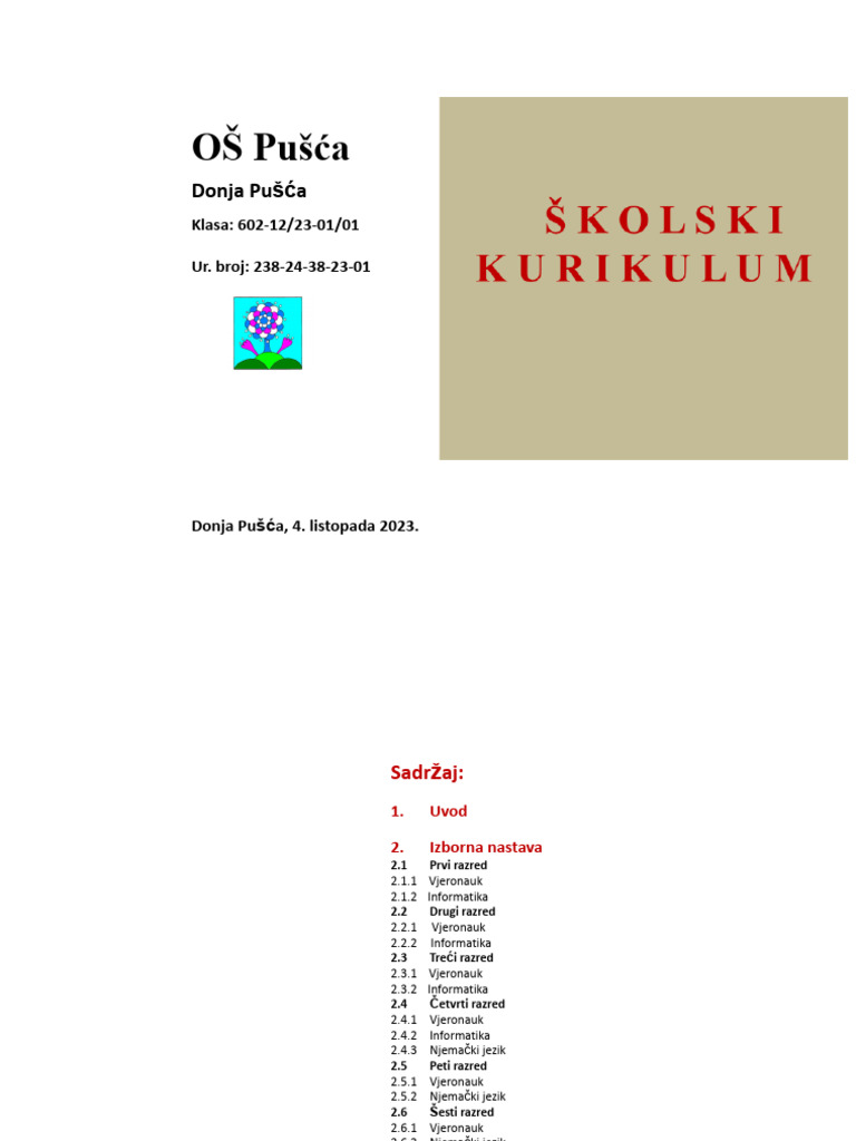 Kurikulum 2023. - 2024-3 | PDF