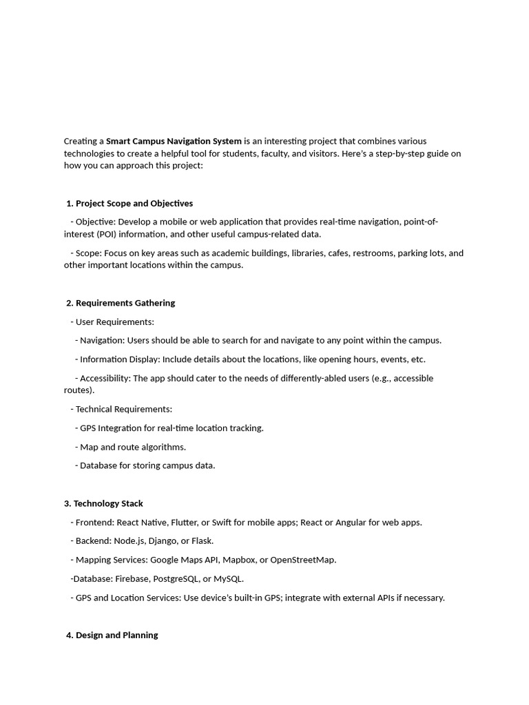 Smart Campus Navigation System | PDF