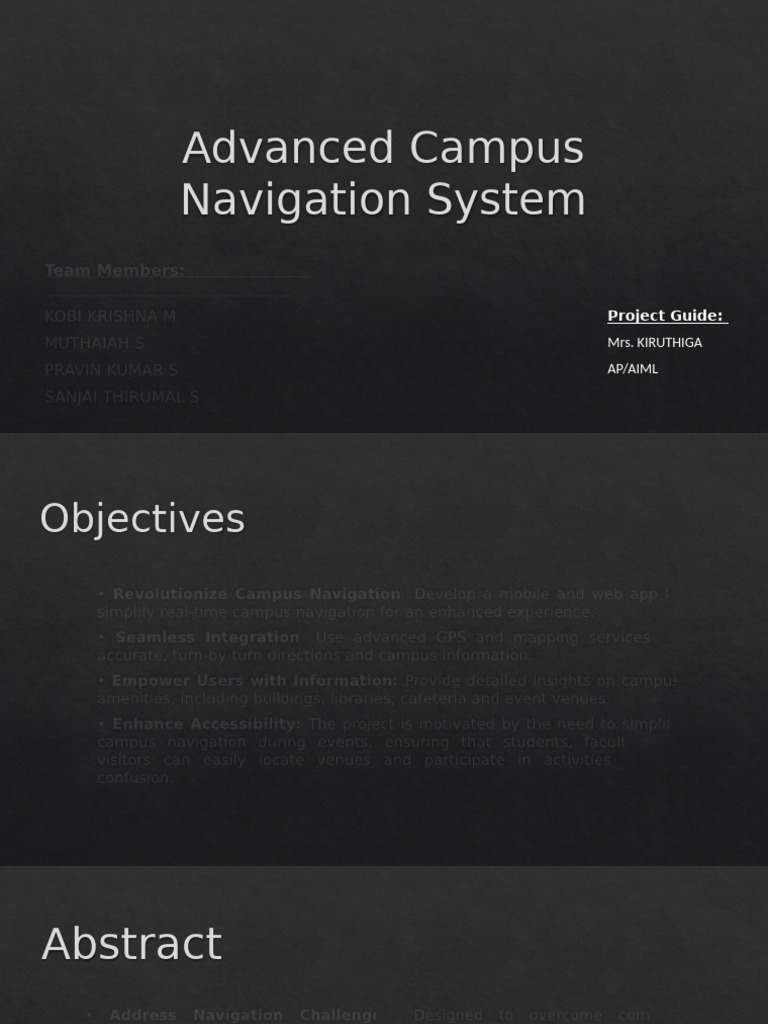 Advanced Campus Navigation System | PDF