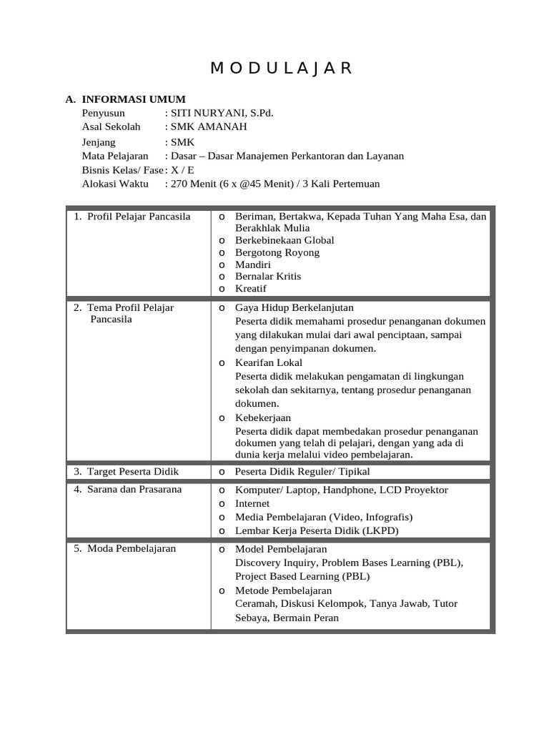Modul Dokumen Berbasis Digital | PDF