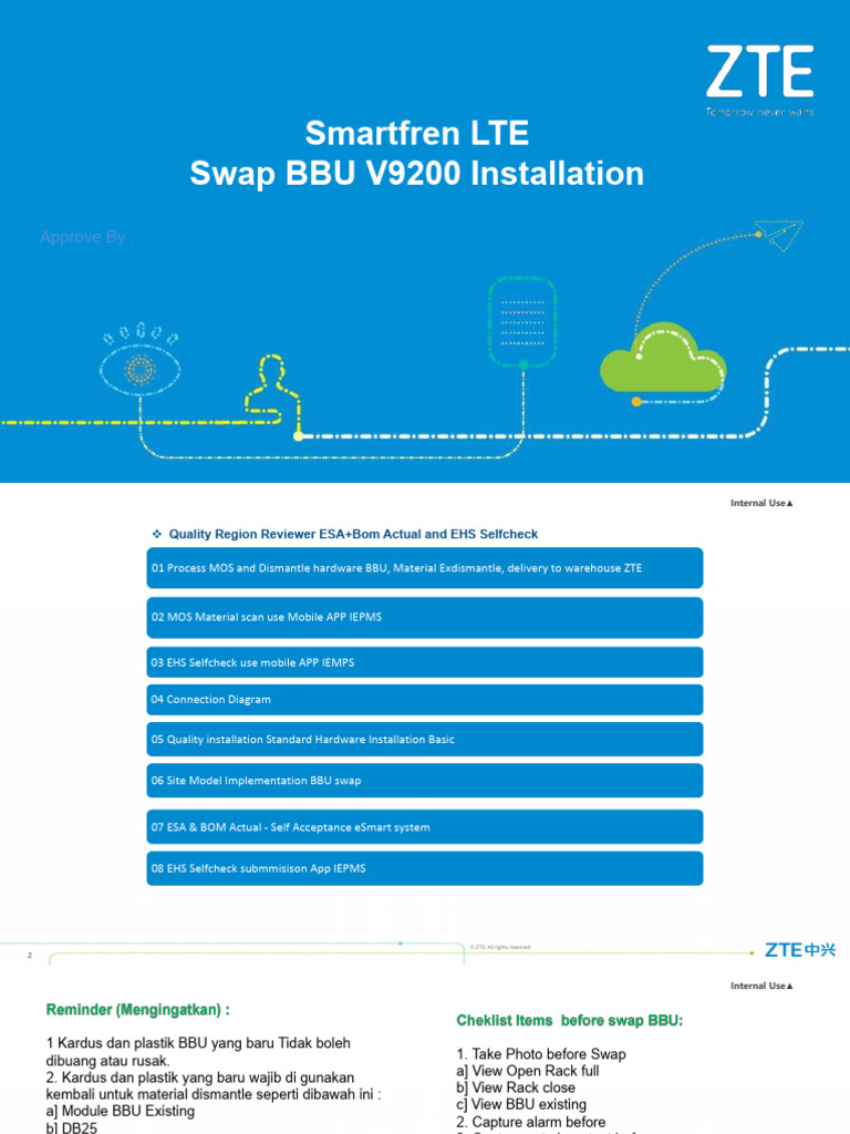 Swap BBU V9200 Installation 17 May 2024 | PDF