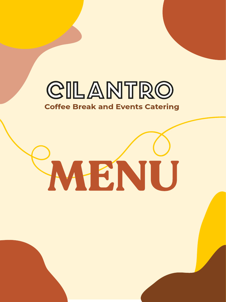 Cilantro Coffee Break Menu 2 | PDF