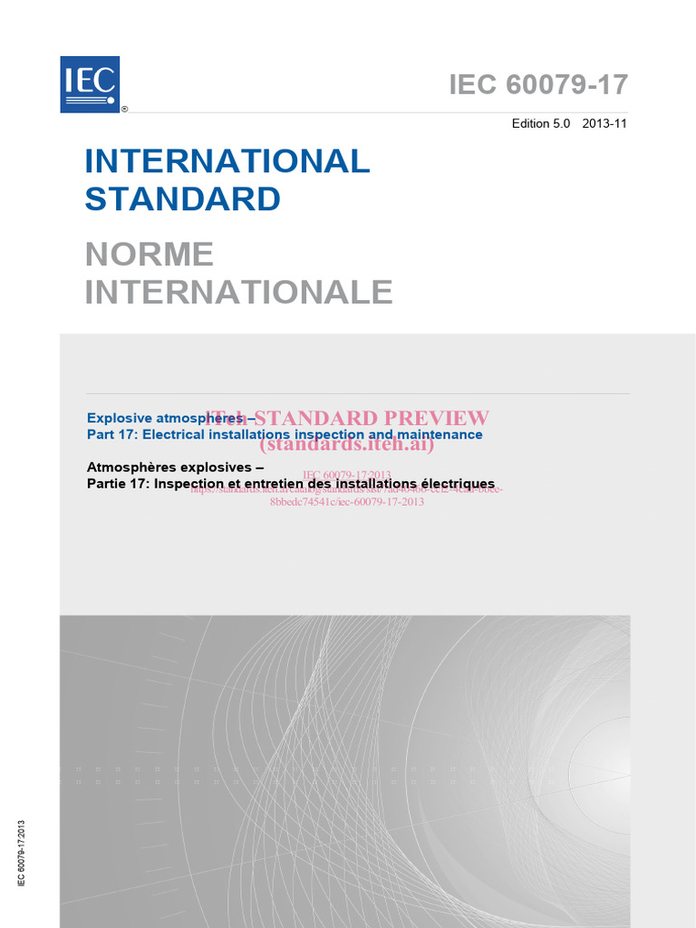Iec 60079 17 2013 | PDF