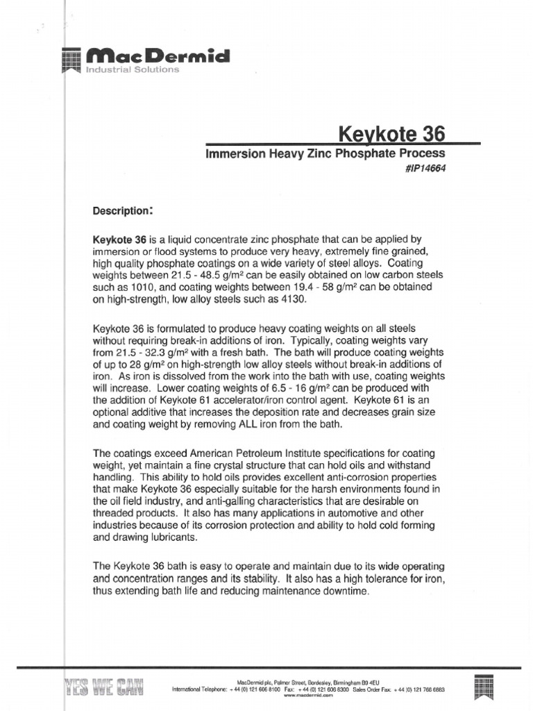 Keykote 36 Application and Tests | PDF