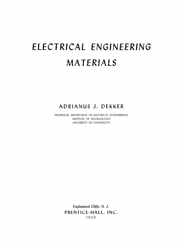 Electrical Engineering Materials Adrianu | PDF