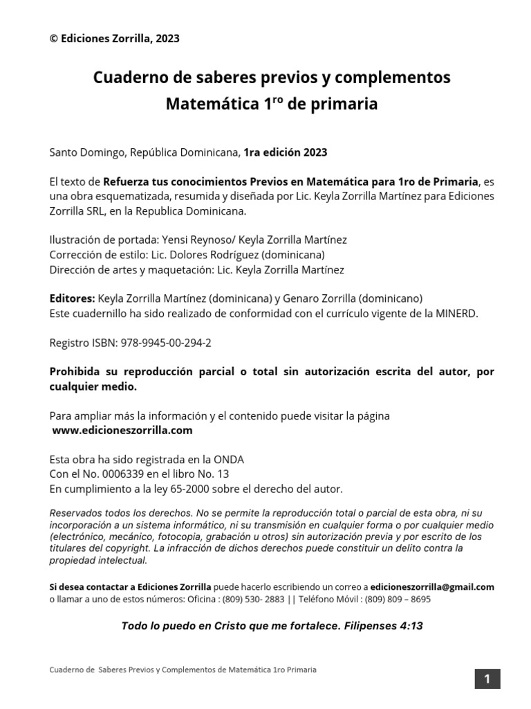 Muestra 1ro Primaria | PDF