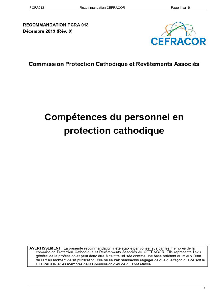 Pcra - 013 - 2019 Compétences Du Personnel en PC | PDF