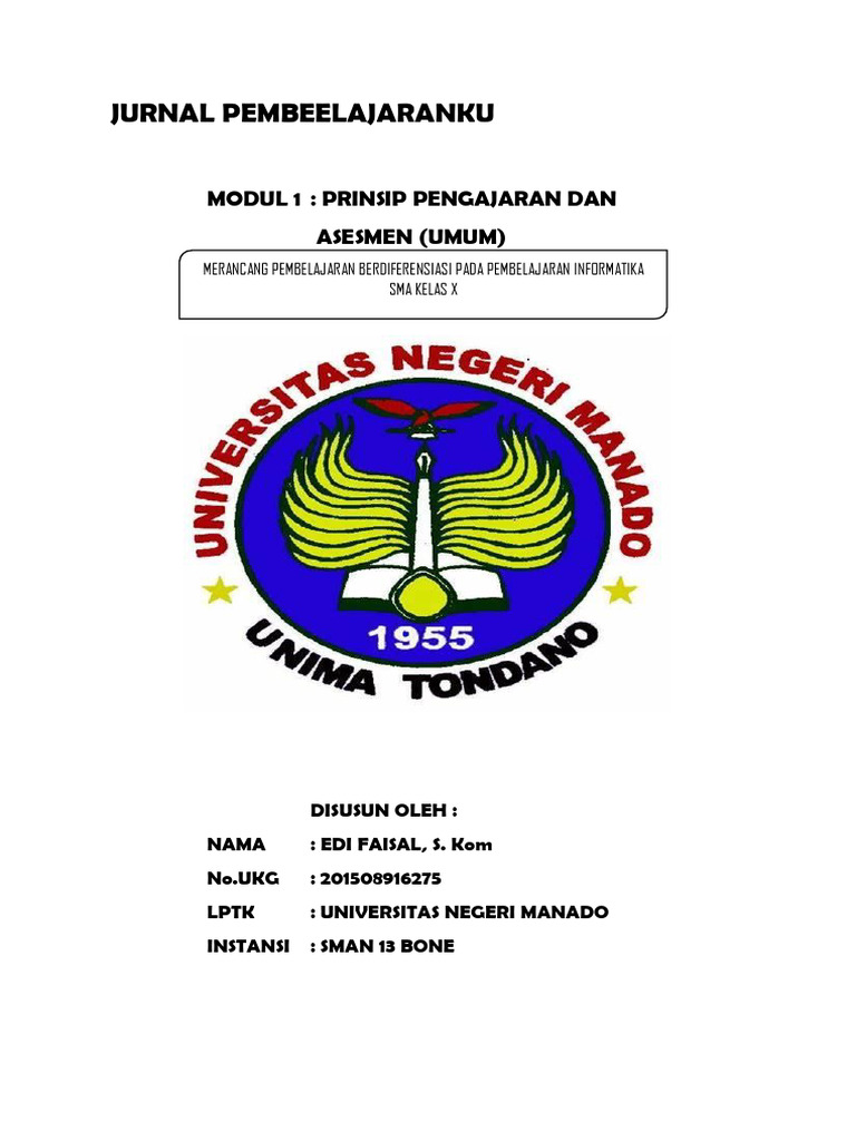 JURNAL PEMBEELAJARANKU1 - Edi Faisal | PDF