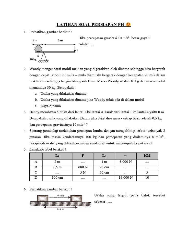 Soal Latihan Persiapan UH | PDF