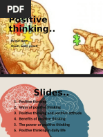 The Power of Positive Thinking | PDF | Optimism | Mindset