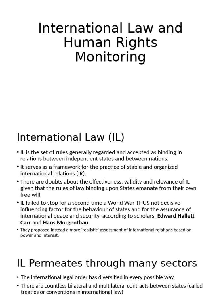 International Law Human Rights Monitoring | PDF