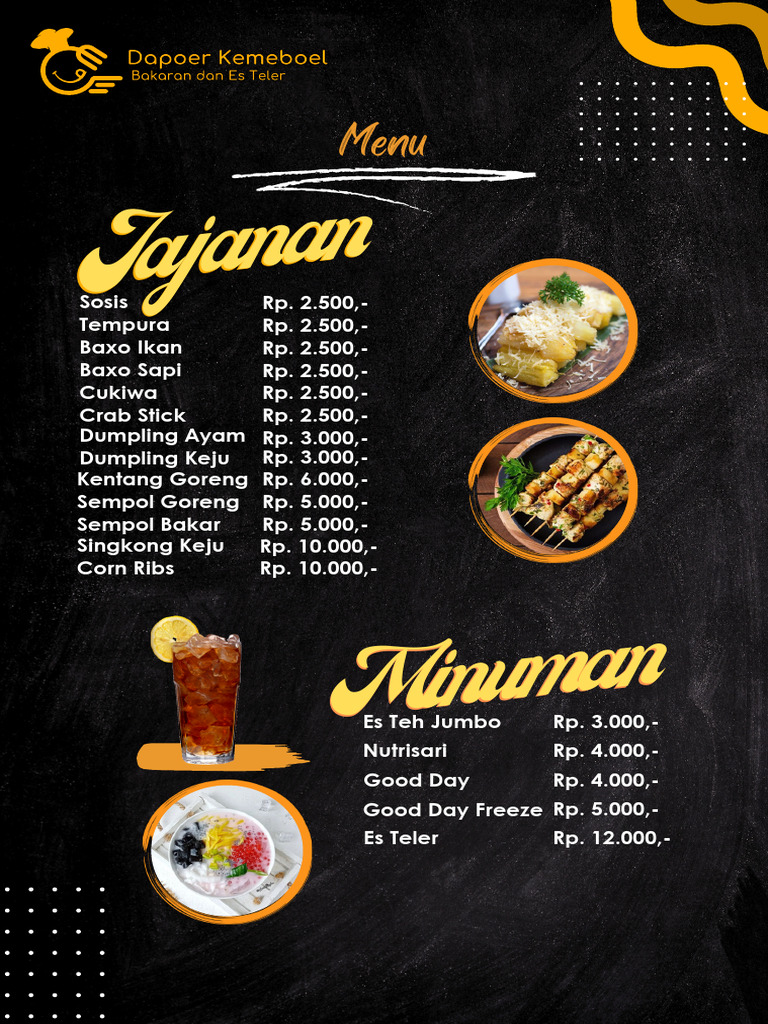 Hitam Ceria Daftar Menu Makanan Restoran | PDF