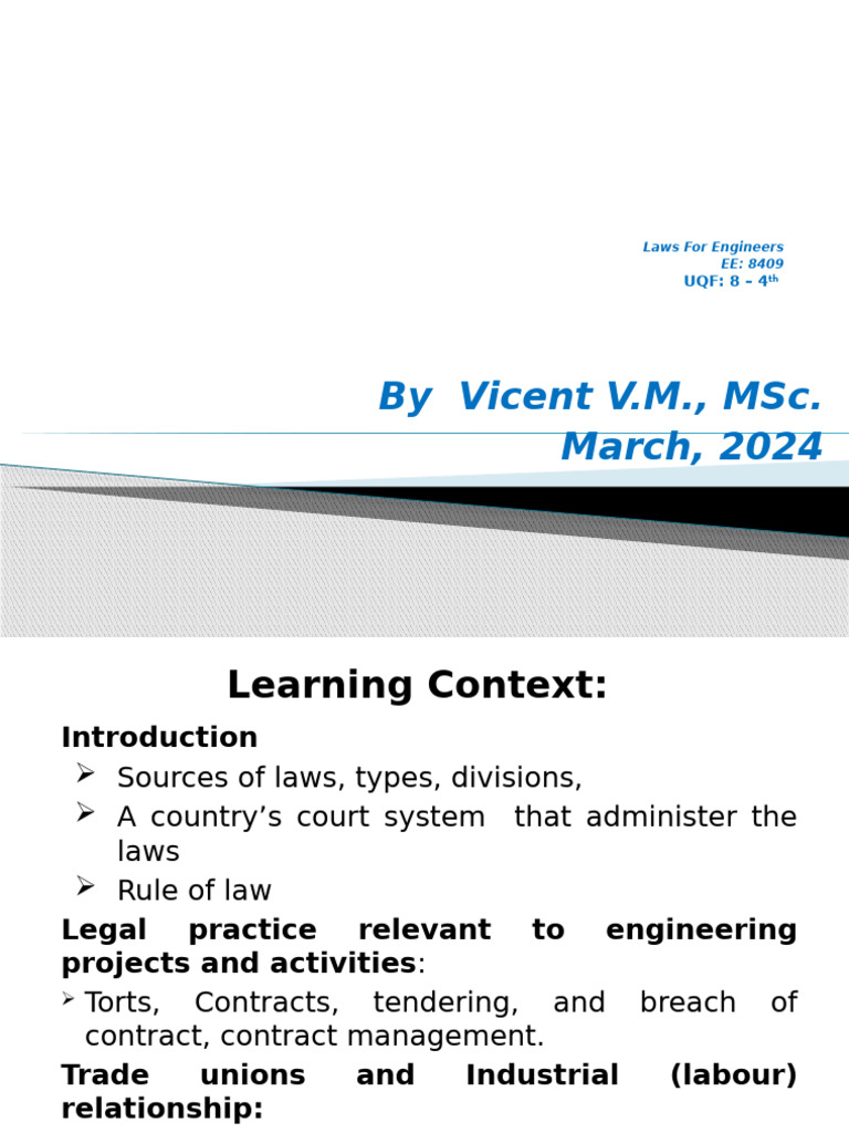 Laws for Engineers | PDF