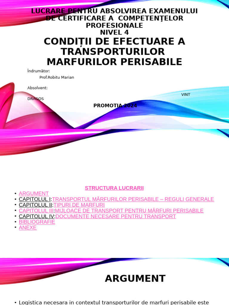 Vint-Prezentare Marfuri Perisabile | PDF