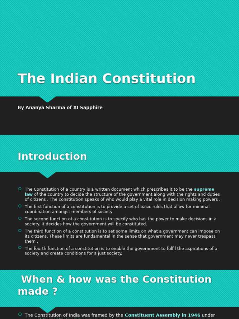 Indian Constitution | PDF