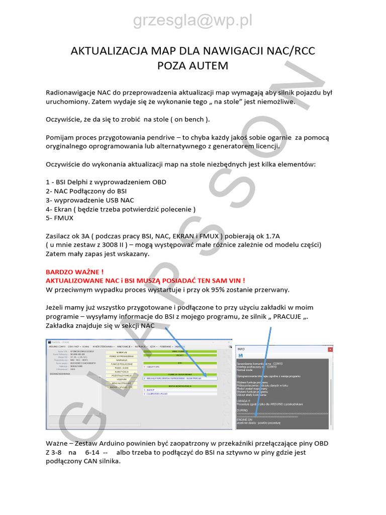 Aktualizacja MAP NAC onbench | PDF