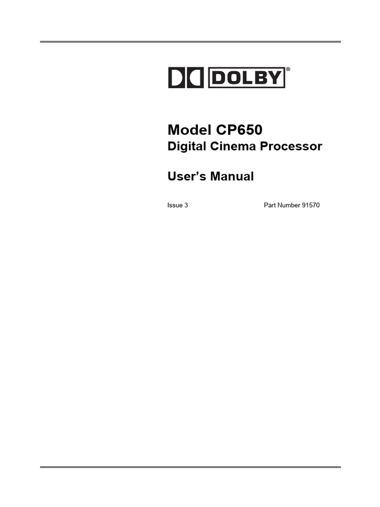 CP650 UserManual Issue3 | PDF