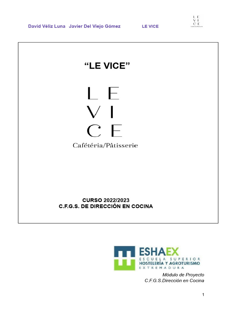 Proyecto Le Vice | PDF | Salario | Negocios