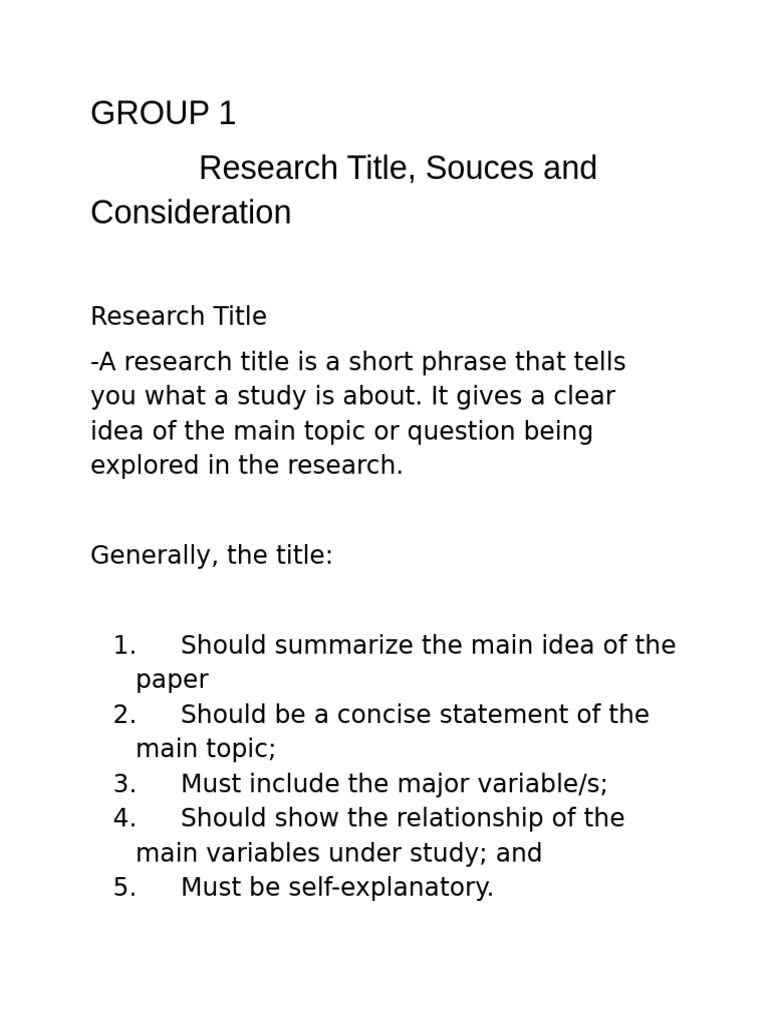 Research Title Formulation Guide | PDF | Question | Cognition