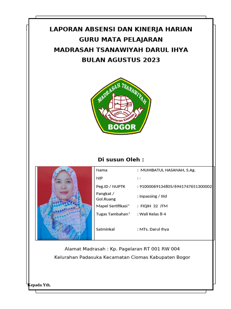 LKH Muhibatul Hasanah Agustus 2023 L | PDF