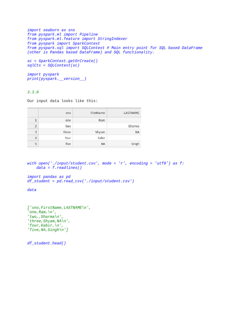 Three Ways To Read A CSV in PySpark (v3.3.0) | PDF