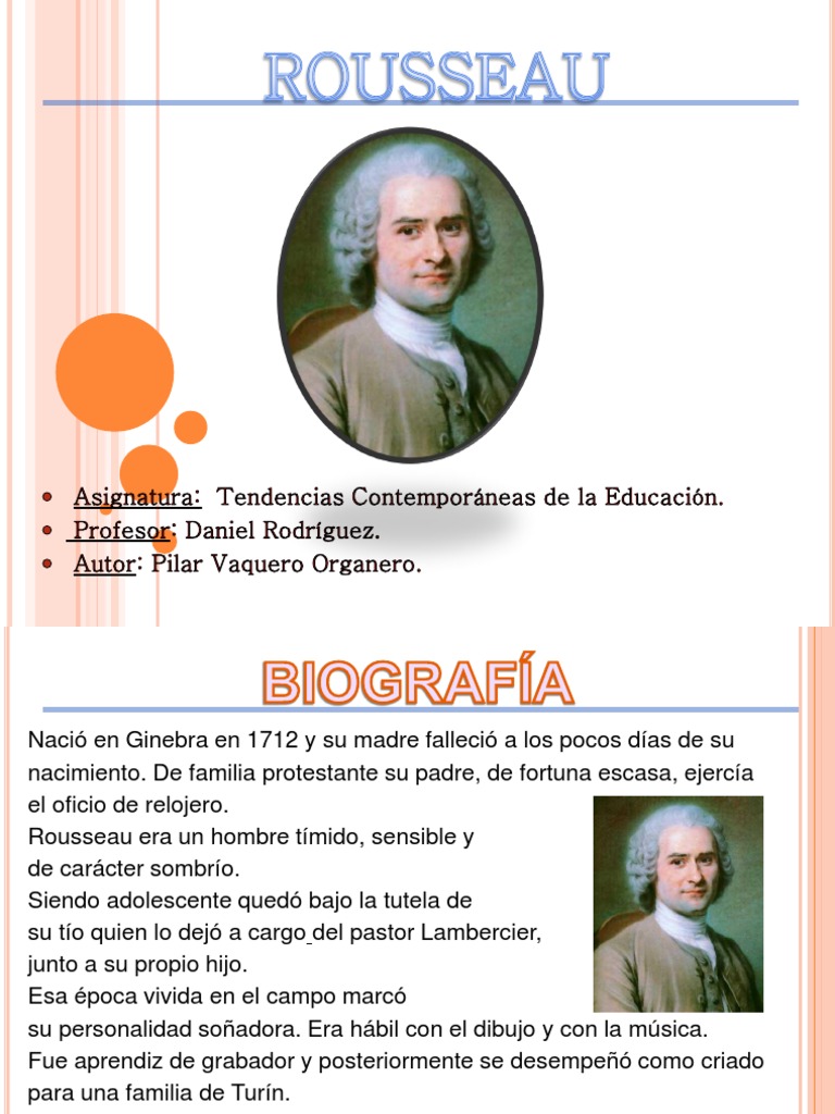 Biografia de Rousseau | PDF | Jean-Jacques Rousseau | Emile, o sobre ...