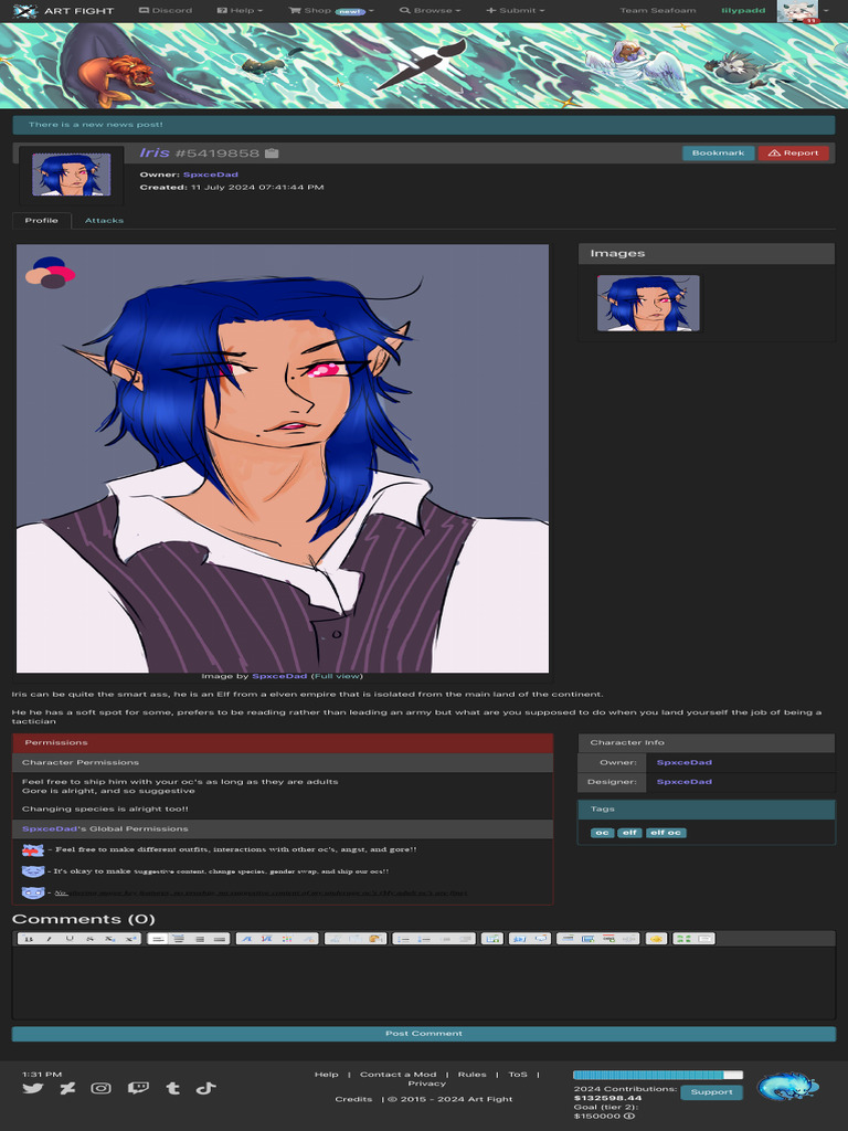 Art Fight - Character Iris | PDF