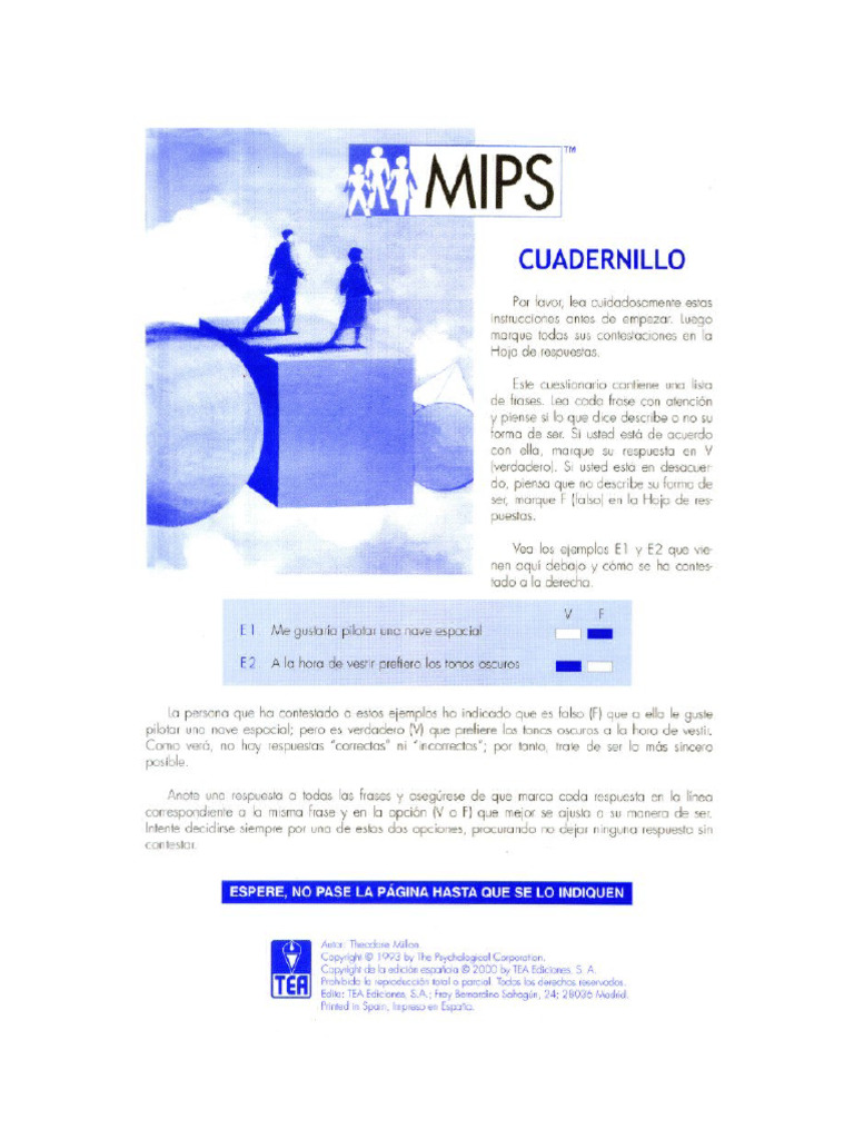Cuadernillo MIPS Tea Ed | PDF