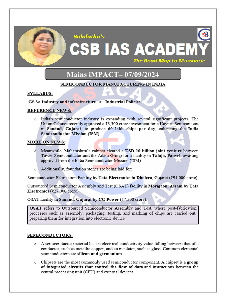 Csb Ias Mains - Impact (07!09!2024) | PDF