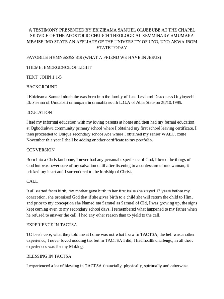 A - TESTIMONY Samuel | PDF