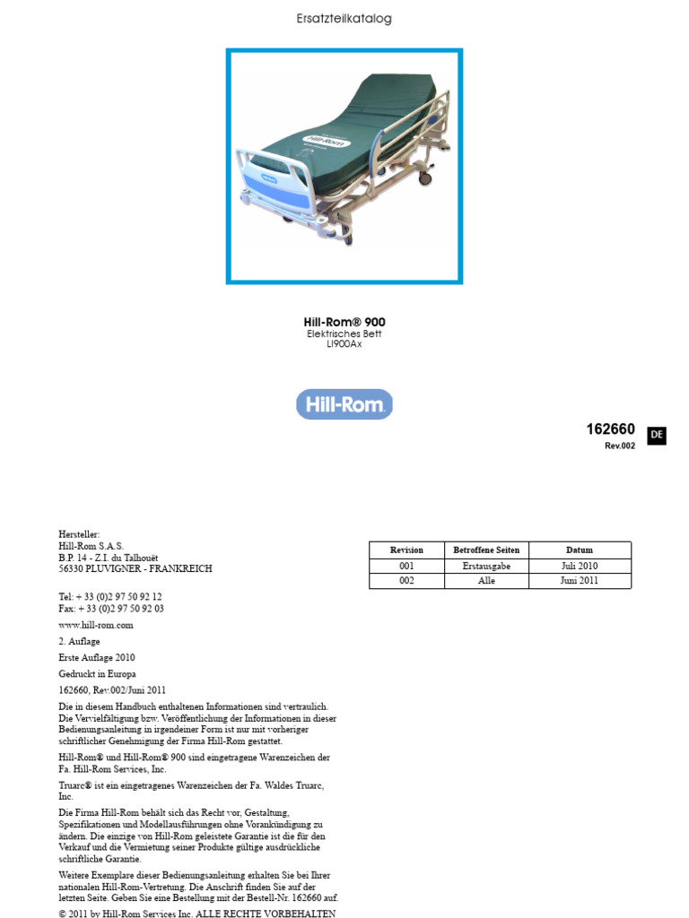 Hill Rom - Service Manual - HR900 - LI900Ax | PDF