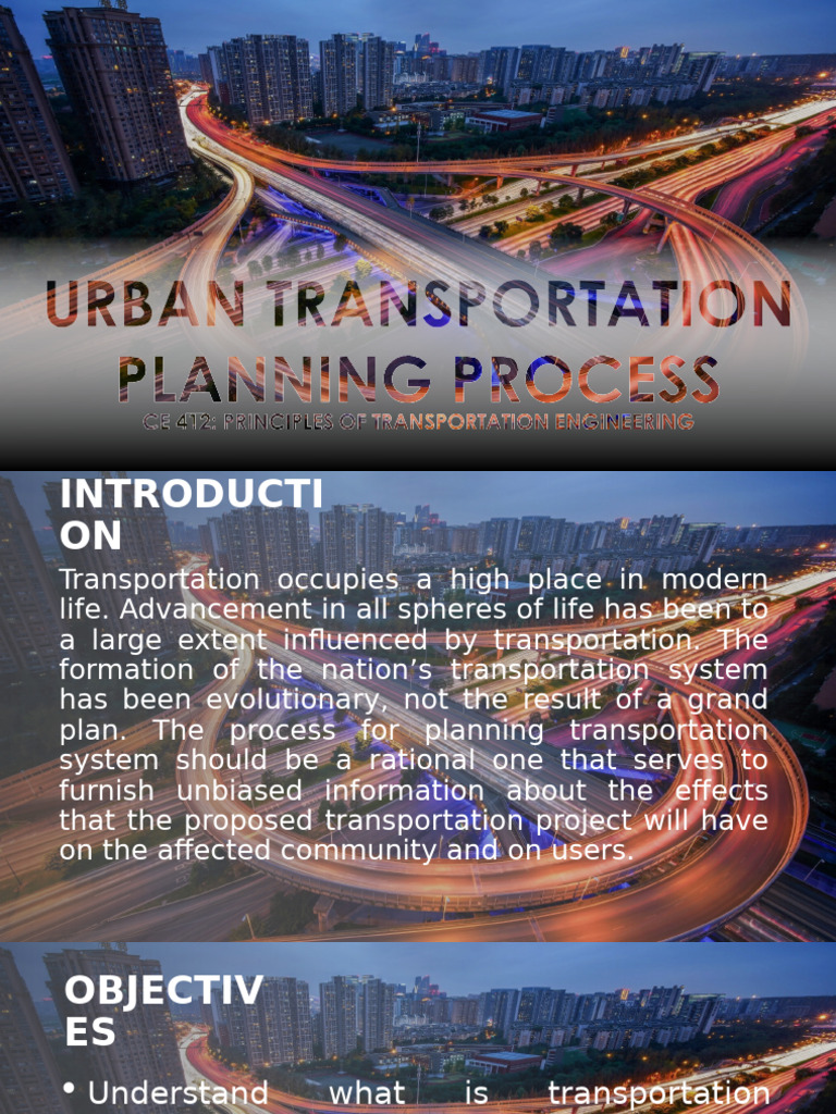 URBAN-TRANSPORTATION-PLANNING-PROCESS | PDF