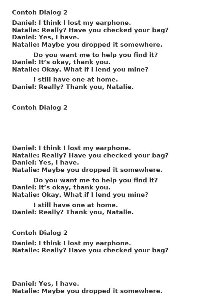 Contoh Dialog Offering Help | PDF