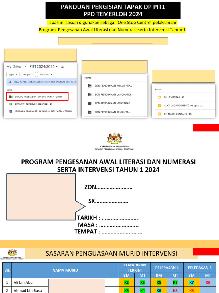 Panduan Intervensi Tahun 1 2024 | PDF
