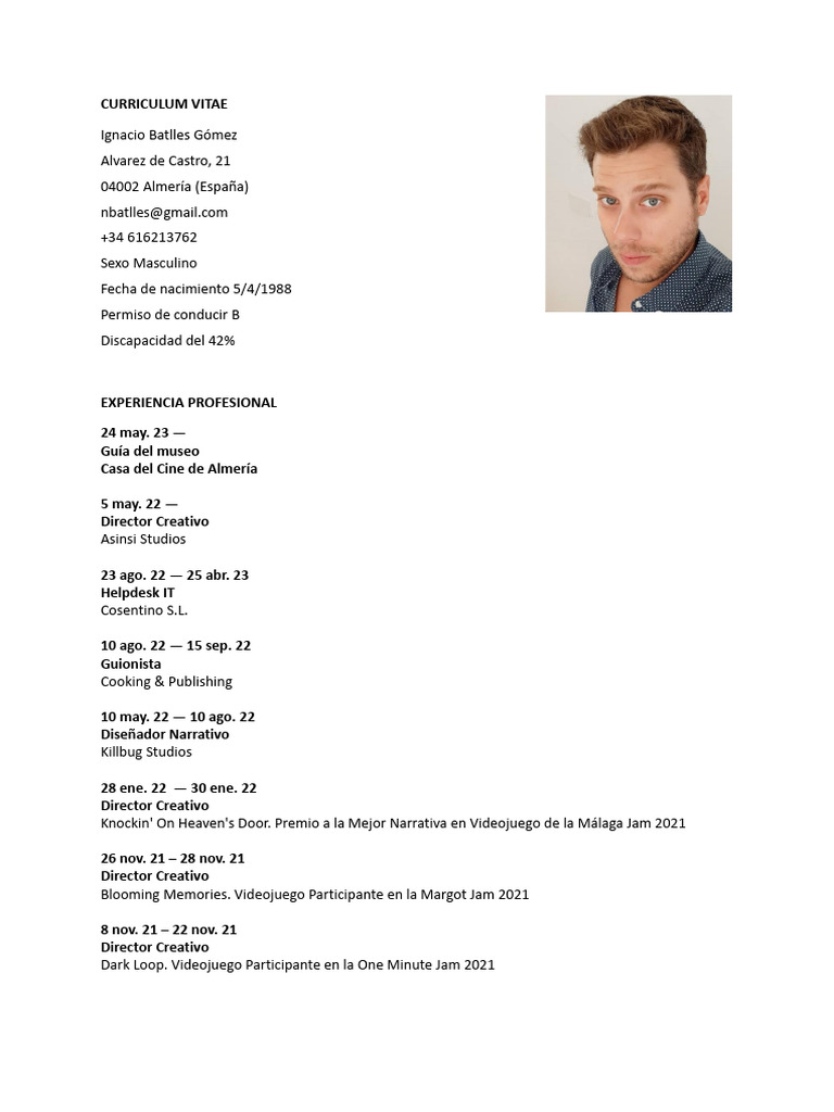 CV Ignacio Batlles Gomez | PDF