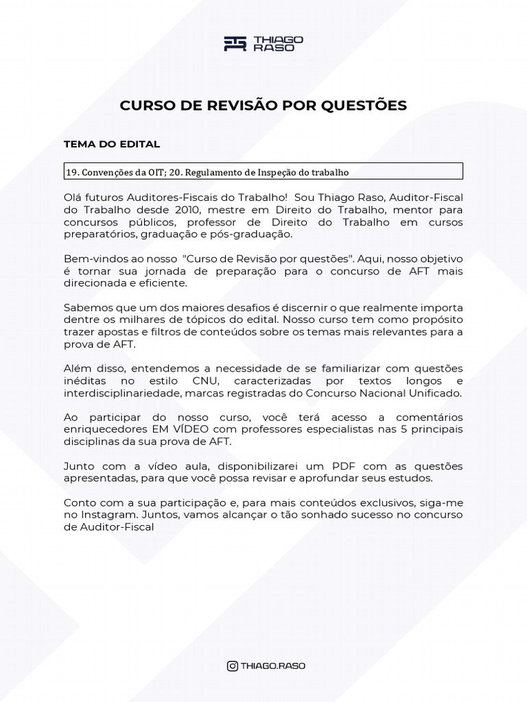 PDF - Aulas 19 Conv. OIT | PDF