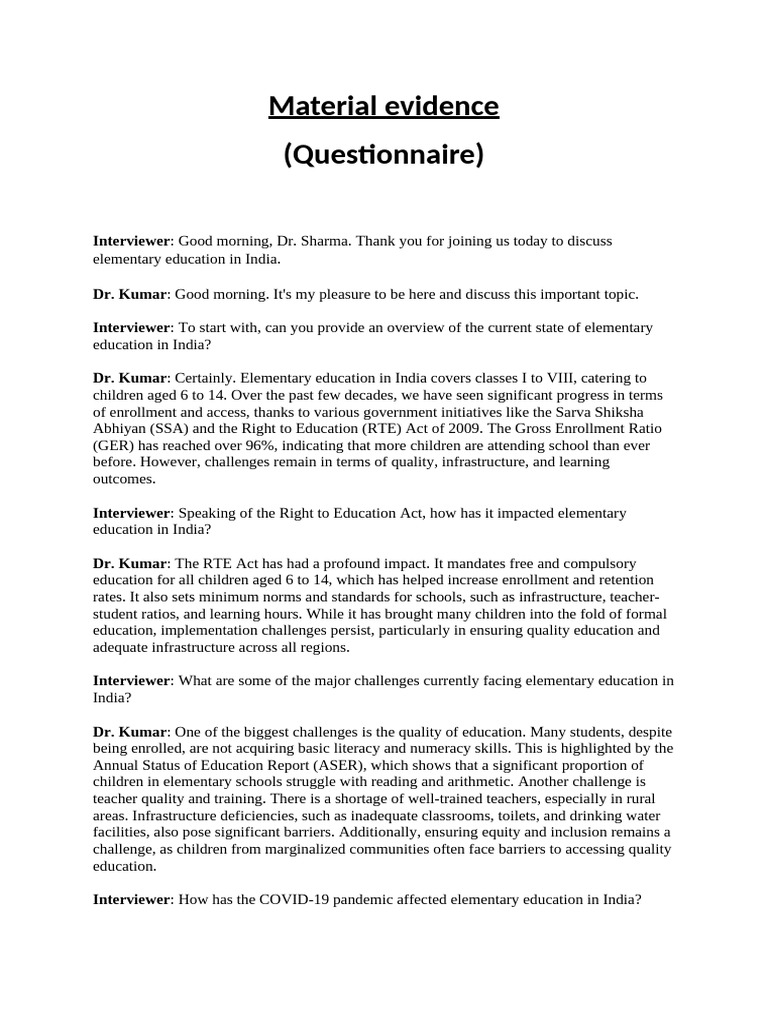 ENGLISH Material Evidence | PDF
