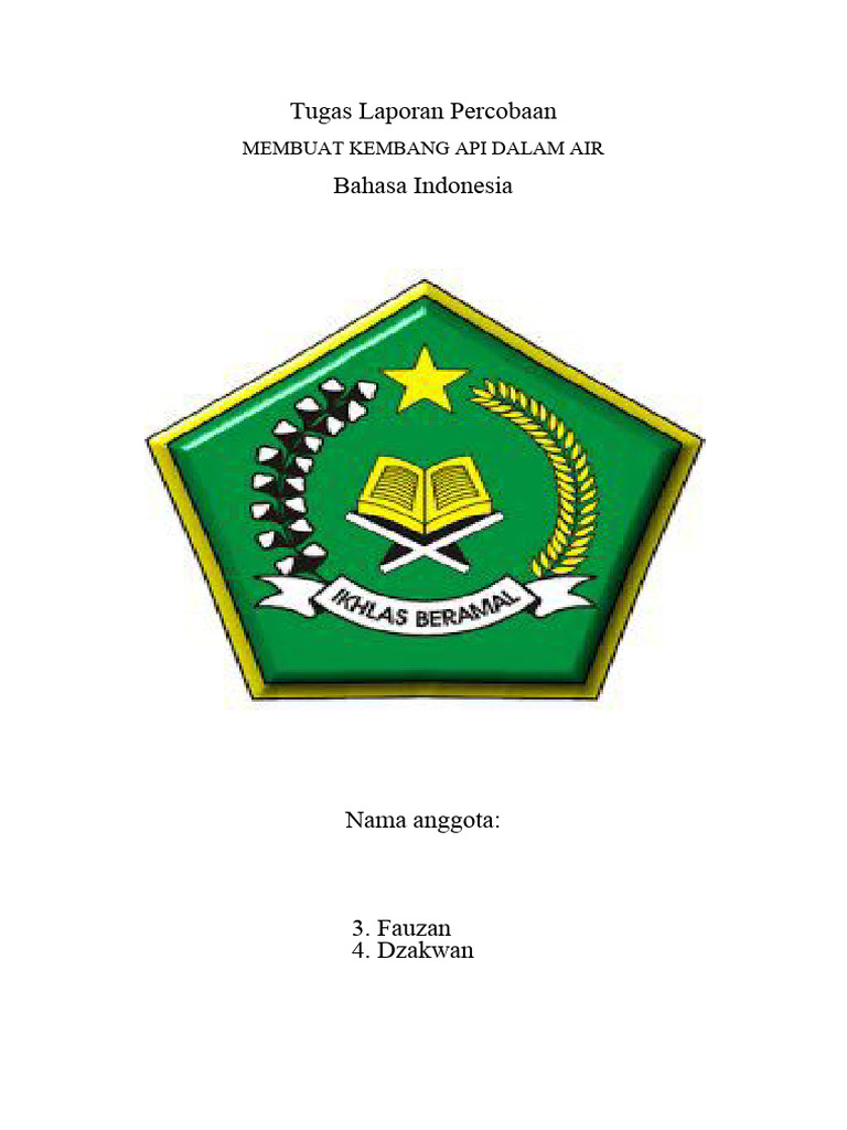 Tugas Laporan Percobaan Bahasa Indonesia: Membuat Kembang Api Dalam Air ...