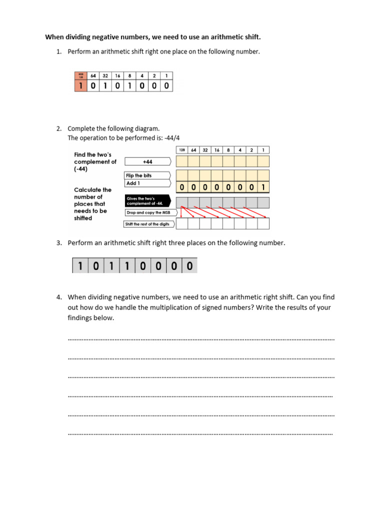 Arithmetic Shifts | PDF