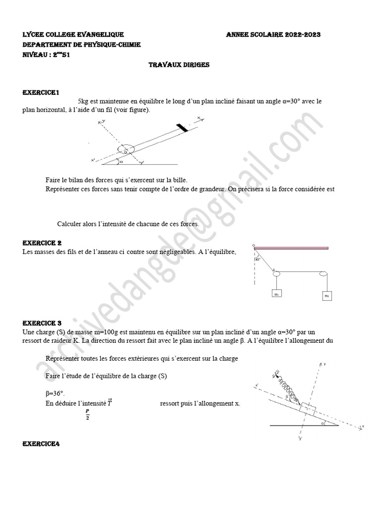 TD5 PHYSIQUE 2nde S | PDF