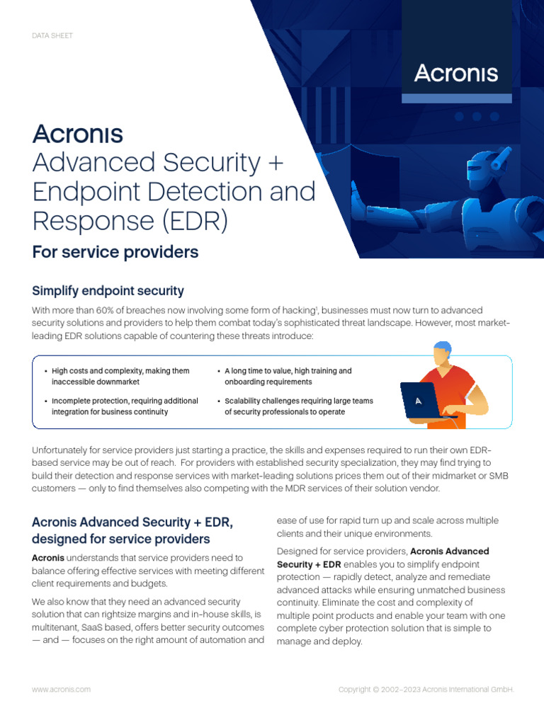 Datasheet-Advanced Security+EDR | PDF | Computer Security | Security