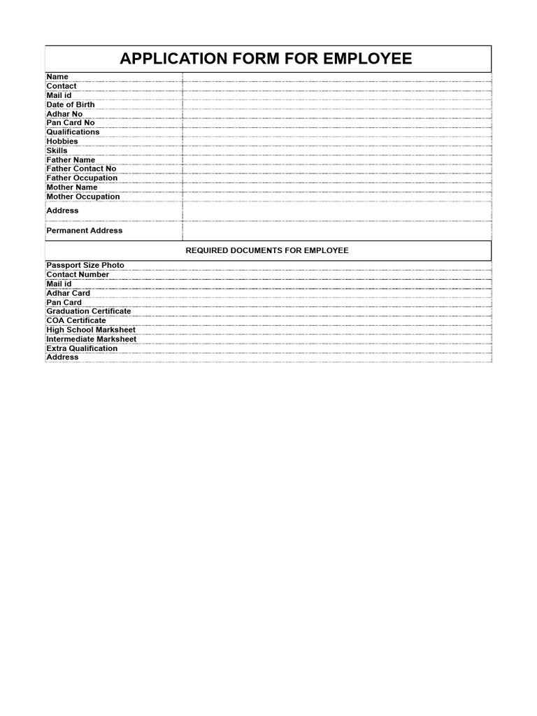 Employee Sheet 2024 | PDF