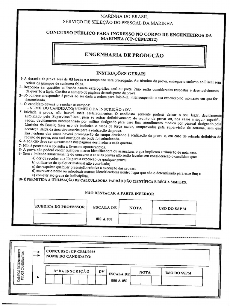 Cp-Cem 2 F Engenharia de Produção | PDF