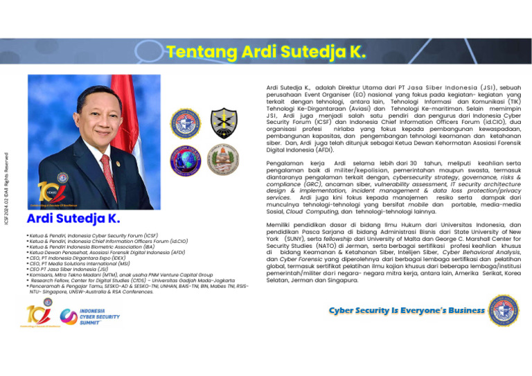 Bio Data Ardi Sutedja Ver. 092024 | PDF