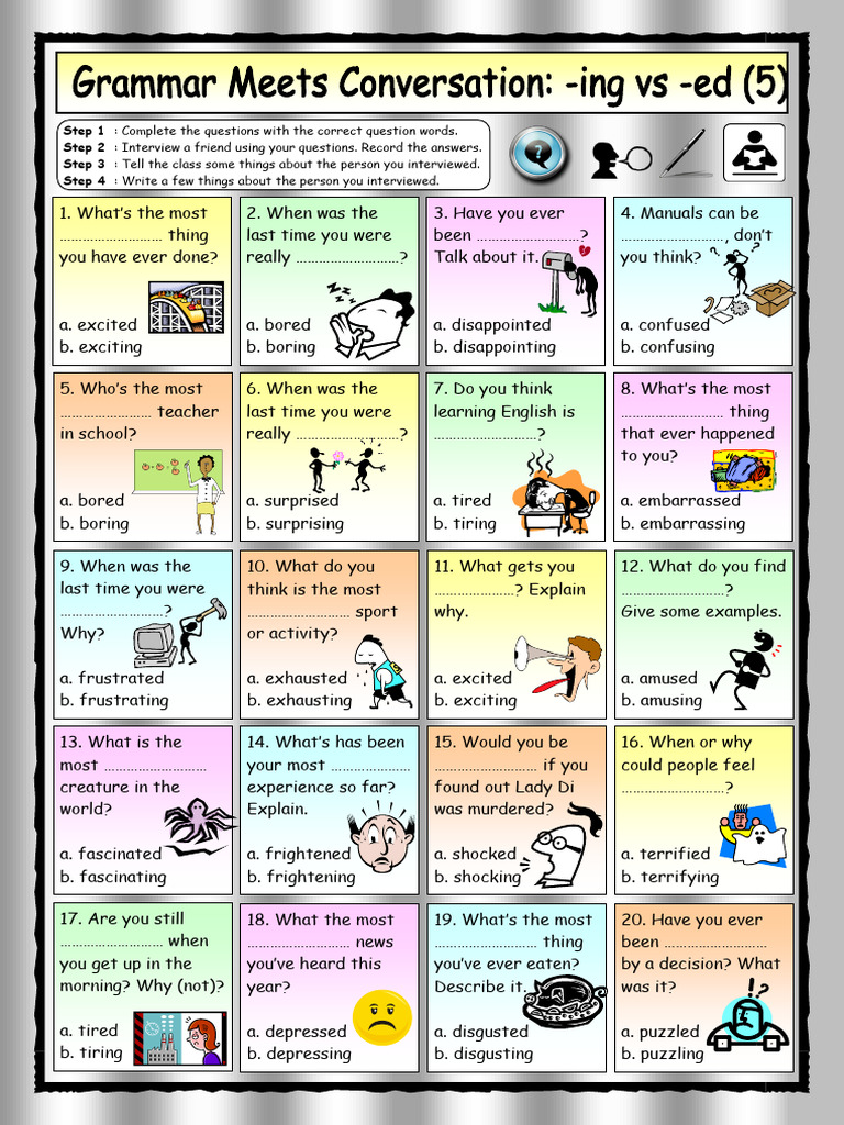 Grammar 5-Ing-Vs-Ed-Adjectives | PDF