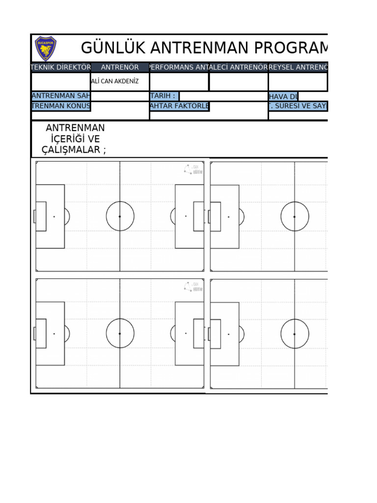 Günlük Antrenman Programii | PDF
