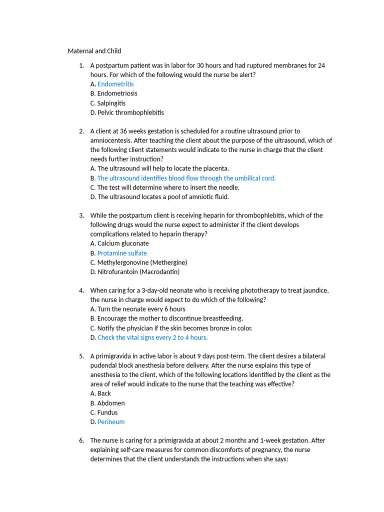 Maternal and Child | PDF