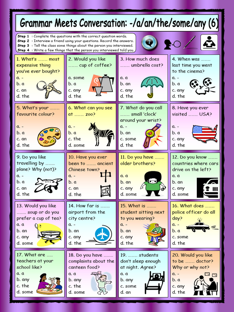 Grammar 6-A-An-The-Some-Any | PDF