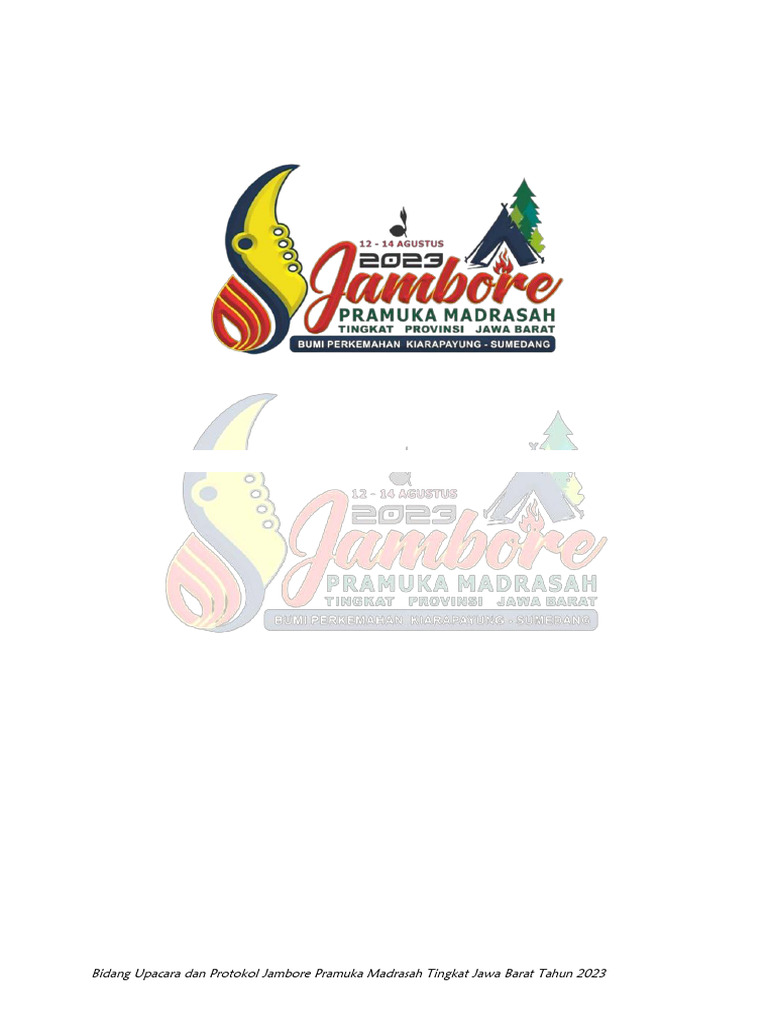 Naskah Susunan Upacara Pembukaan Jambore Pramuka Madrasah Tahun 2023 | PDF